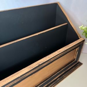 hand painted | Office | Hand Painted Metallic Gold Black Wood Letter ...